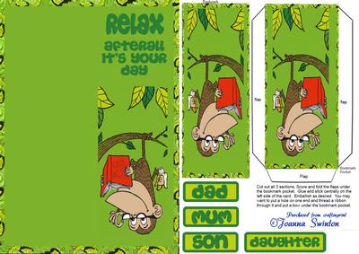 Monkey Bookmark Card - CUP332548_470 | Craftsuprint