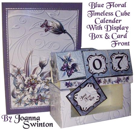 Blue Floral Desk Calender - CUP382115_470 | Craftsuprint