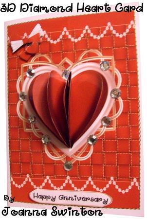 3D Diamond Love Card - CUP393242_470 | Craftsuprint