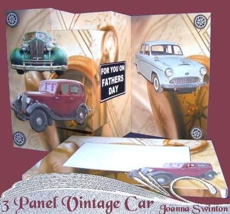 3 Panel Vintage Car Card - CUP422662_470 | Craftsuprint