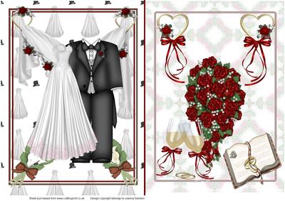 2 Quick A5 Wedding Card Fronts - CUP71187_470 | Craftsuprint