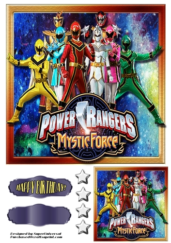 Power Rangers Card Front Sheet - CUP804416_78519 | Craftsuprint