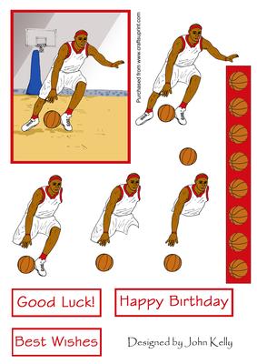 Basketball (white) - Decoupage - CUP214075_1119 | Craftsuprint