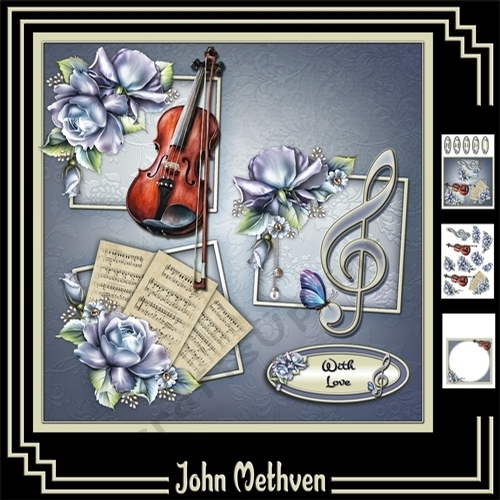 Floral Notes 8x8 Mini Kit - CUP863615_1884 | Craftsuprint