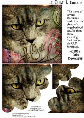 Le Chat 1, Collage-ish - CUP308517_126 | Craftsuprint