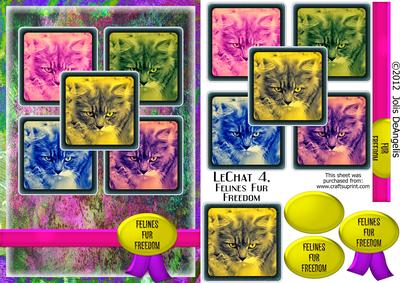 Lechat 4, Felines Fur Freedom A5 Pyramid Card - CUP309256_126 ...