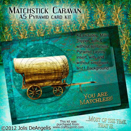Matchstick Caravan, A5 Pyramid Card Kit - CUP321891_126 | Craftsuprint