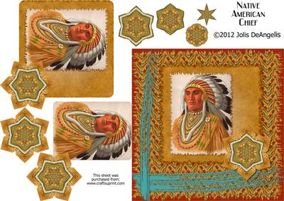 Native American Chief - CUP330291_126 | Craftsuprint