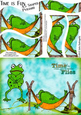 Time is Fun, A5 Shaped Pyramid Card - CUP394461_126 | Craftsuprint