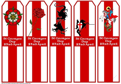 JJ ST GEORGES DAY BOOKMARKS - CUP778642_3406 | Craftsuprint