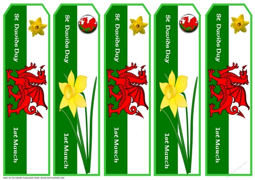 JJ ST DAVIDS DAY BOOKMARKS - CUP778929_3406 | Craftsuprint