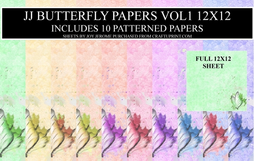 JJ BUTTERFLY PAPERS VOL1 12X12 - CUP789695_3406 | Craftsuprint