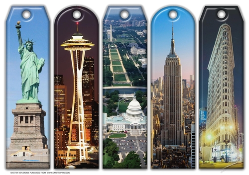 JJ ASSORTED BOOKMARKS USA LANDMARKS 1 - CUP853985_3406 | Craftsuprint