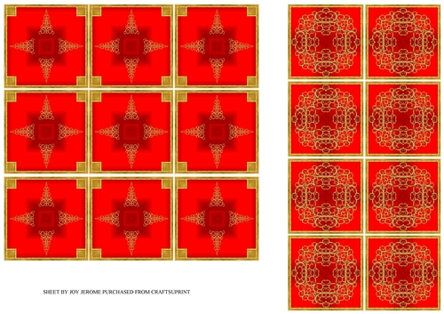 JJ CHRISTMAS RED AND GOLD EXTRA TEA BAG TILES - CUP885696_3406 ...