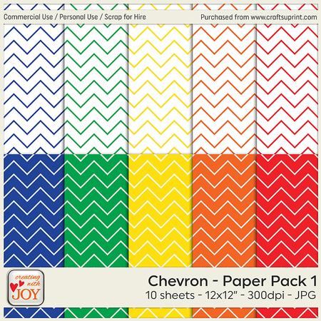 Chevron - Paper Pack 1 - CUP664767_2356 | Craftsuprint