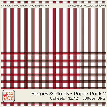 Stripes and Plaids Background Papers V2 - CUP667913_2356 | Craftsuprint