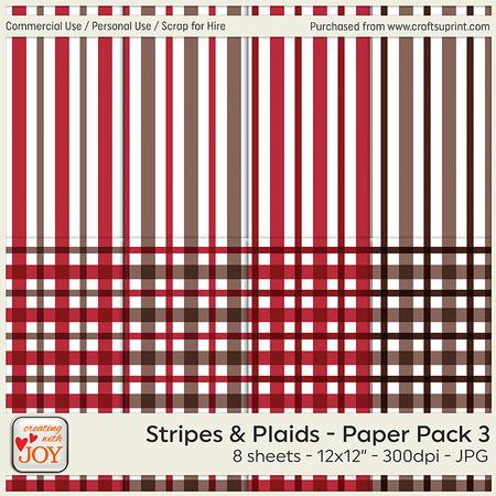 Stripes and Plaids Background Papers V3 - CUP667914_2356 | Craftsuprint