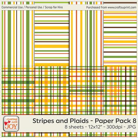 Stripes and Plaids Background Papers V8 - CUP667937_2356 | Craftsuprint