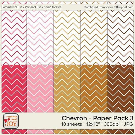Chevron Background Paper Pack 3 - CUP667956_2356 | Craftsuprint