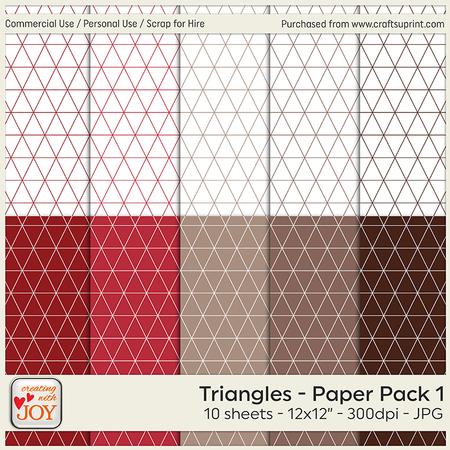 Triangles Background Papers 1 - CUP668285_2356 | Craftsuprint