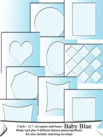 Baby Blue Shaded Cards - CUP106718_2 | Craftsuprint