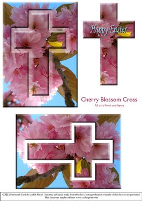 Cherry Blossom Cross - Easter - CUP201103_2 | Craftsuprint