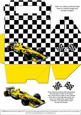 Gable-top Box - Racing Car Yellow - CUP288798_2 | Craftsuprint
