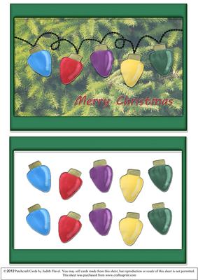 Christmas Lights - Card Front Plus 3D - CUP349684_2 | Craftsuprint