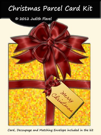 Christmas Parcel - Gold & Red - CUP355733_2 | Craftsuprint