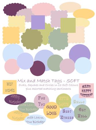 Mix & Match Tags - Soft Colours - CUP50964_2 | Craftsuprint