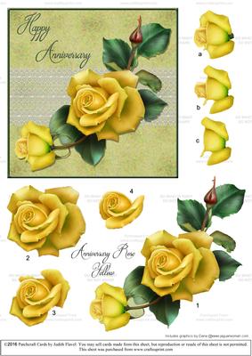 Anniversary Roses - Yellow - CUP661754_2 | Craftsuprint