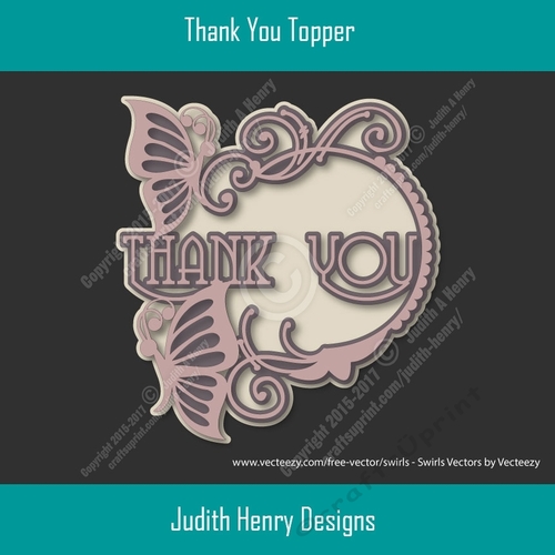 Thank You Topper - CUP1022701_2228 | Craftsuprint