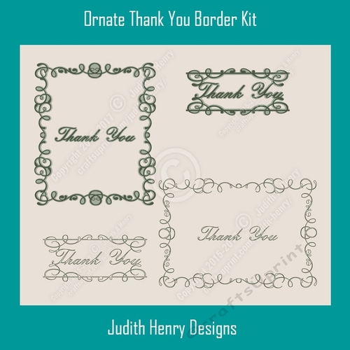 Ornate Thank You Border Kit - CUP1023389_2228 | Craftsuprint