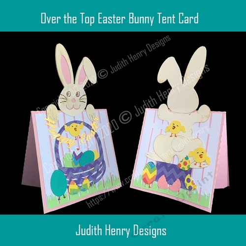 Over the Top Easter Bunny Tent Card - CUP1033261_2228 | Craftsuprint