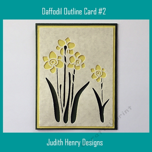 Daffodil Outline Card 2 - CUP1042386_2228 | Craftsuprint