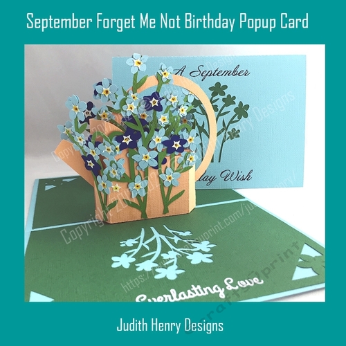 September Forget Me Not Birthday Pop Up Card - CUP1045928_2228 ...
