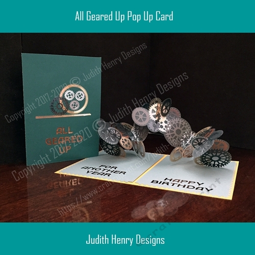 All Geared Up Pop Up Card - CUP1052278_2228 | Craftsuprint