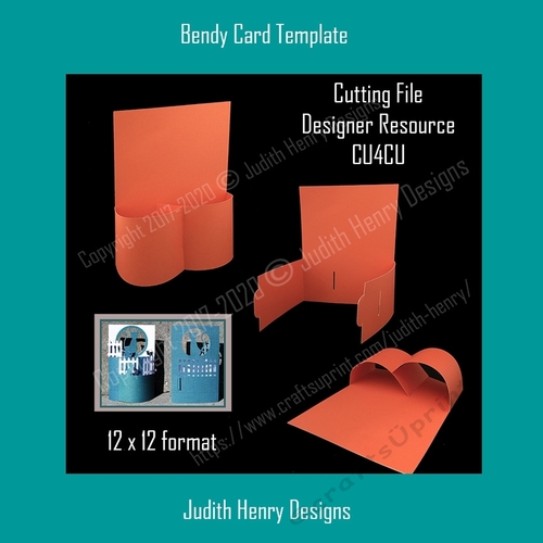 Bendy Card Template - 12 x 12 - CUP1055590_2228 | Craftsuprint
