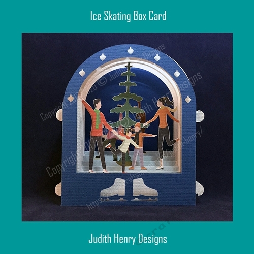 Ice Skating Box Card - CUP1087005_2228 | Craftsuprint