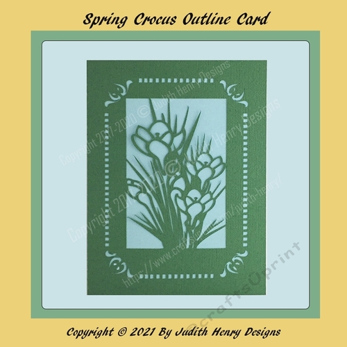 Spring Crocus Outline Card - CUP1102243_2228 | Craftsuprint