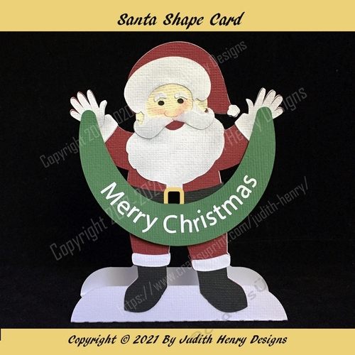 Santa Shape Card - CUP1115572_2228 | Craftsuprint