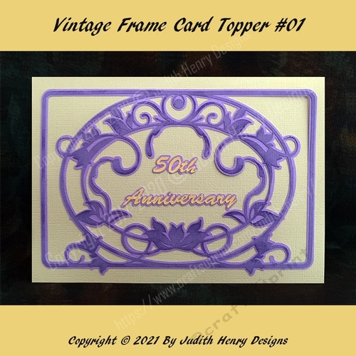 Vintage Frame Card Topper #01 - CUP1127000_2228 | Craftsuprint