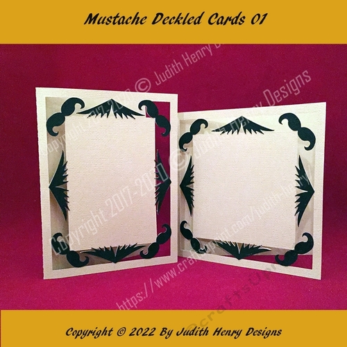 Mustache Deckled Cards 01 - CUP1160376_2228 | Craftsuprint