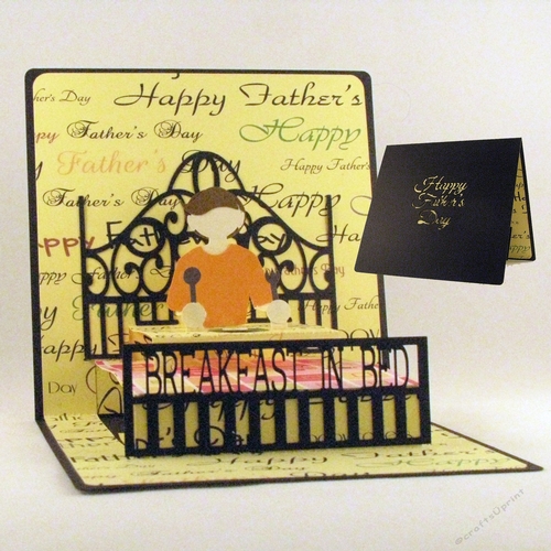 Fathers Day Breakfast in Bed Pop Up Card - CUP714519_2228 | Craftsuprint