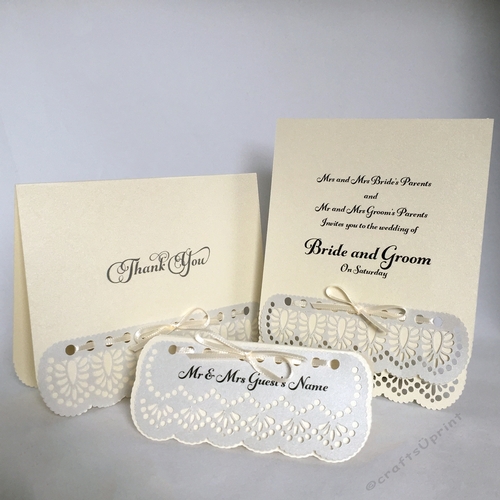Lace Edge Card #05 Invitation Set - CUP732424_2228 | Craftsuprint
