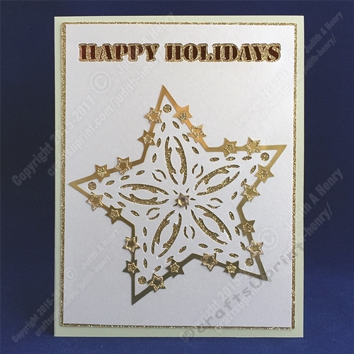 Christmas Star Card - Happy Holidays - CUP828744_2228 | Craftsuprint