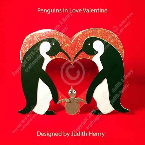 Penguins In Love Valentines - CUP841803_2228 | Craftsuprint