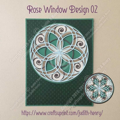Rose Window Design 02 - Multi Layer Design - CUP901968_2228 | Craftsuprint