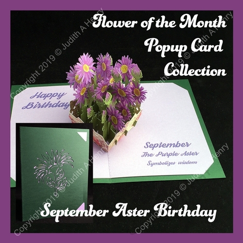 September Aster Birthday Pop Up Card - CUP990947_2228 | Craftsuprint