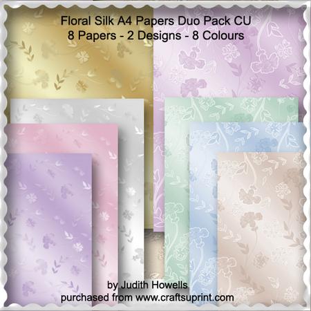 Floral Silk A4 Papers Duo Pack Cu - CUP337080_1065 | Craftsuprint